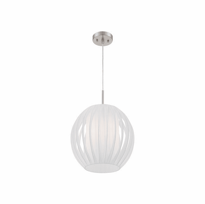 Lite Source LS-18870PSWHT Deion Polished Steel Pendant Light - LS-18870PSWHT