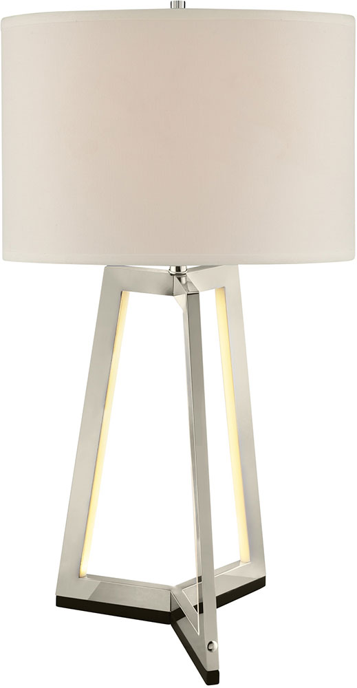 Lite Source LS-23165 Pax Contemporary Brushed Nickel LED Table Top Lamp - ls-LS-23165