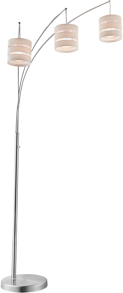 Lite Source LS-83038 Falan Modern Brushed Nickel Arc Floor Lighting ...