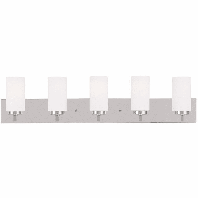 Livex 16375-05 West Lake Modern Polished Chrome 5-Light Vanity Light ...