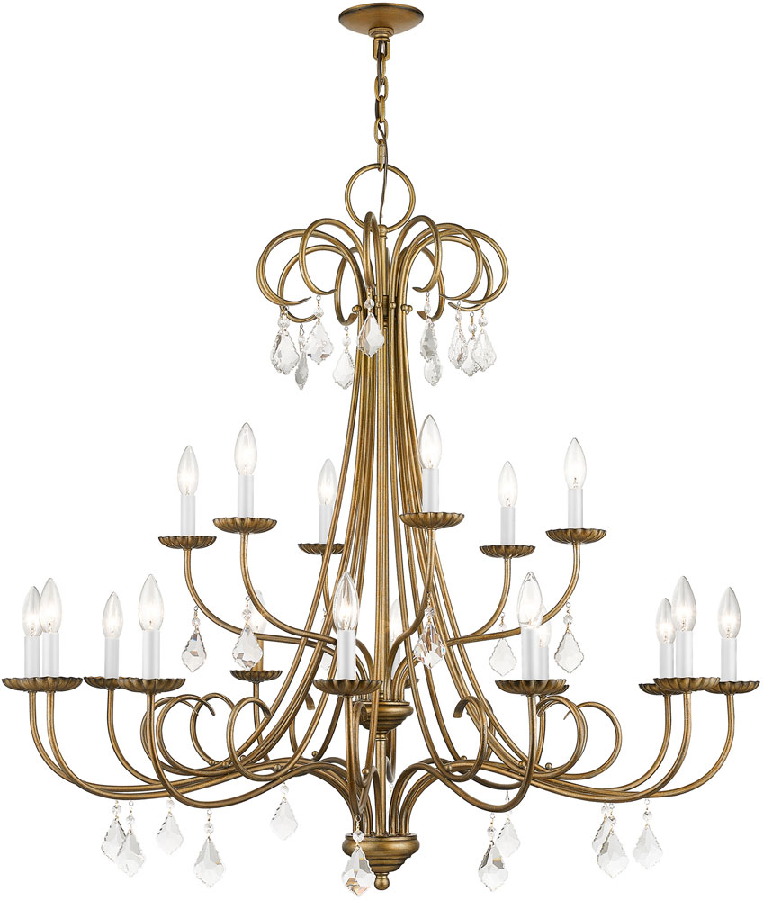 Livex 40870-48 Daphne Antique Gold Leaf Chandelier Light - LVX-40870-48
