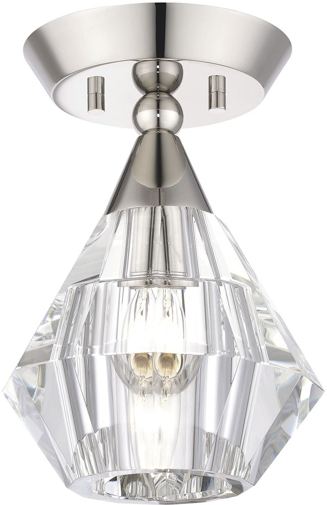 Livex 47070-35 Brussels Polished Nickel Overhead Lighting - LVX-47070-35