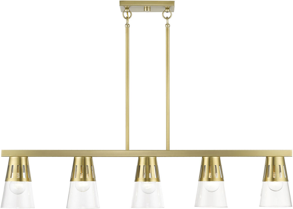 Livex 56455-08 Bennington Natural Brass Kitchen Island Lighting - LVX ...