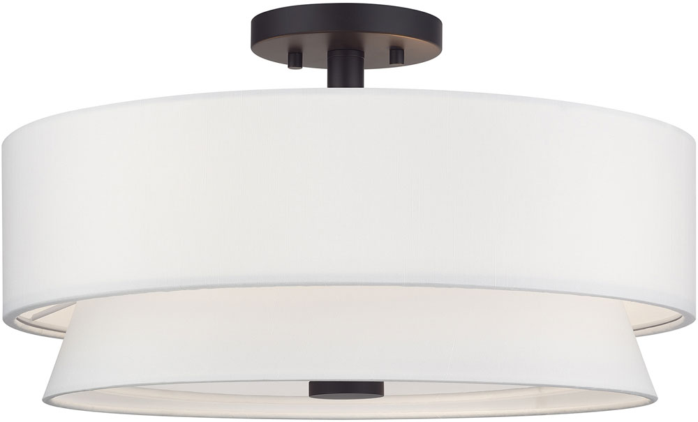 Livex 60027-07 Fontana Contemporary Bronze Overhead Light Fixture - LVX ...