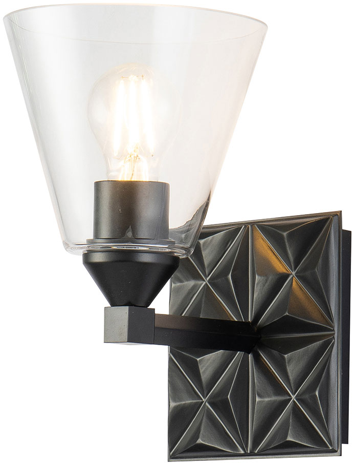 Lucas McKearn BB1302MB-1 Alpha Contemporary Matte Black Wall Mounted ...