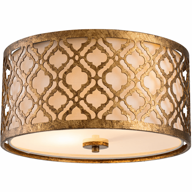 Lucas McKearn GN/ARABELLA/F Arabella Modern Distressed Gold Flush Mount ...