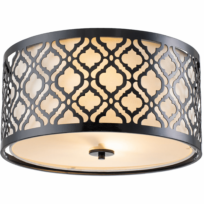 Lucas McKearn GN/ARABELLA/F-BLK Arabella Modern Black Flush Mount ...