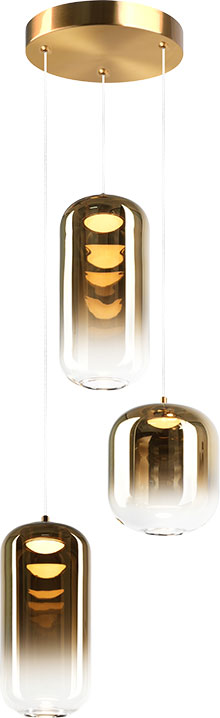 Mateo C37403AGAG Refrax Modern Aged Gold Brass LED Multi Pendant ...