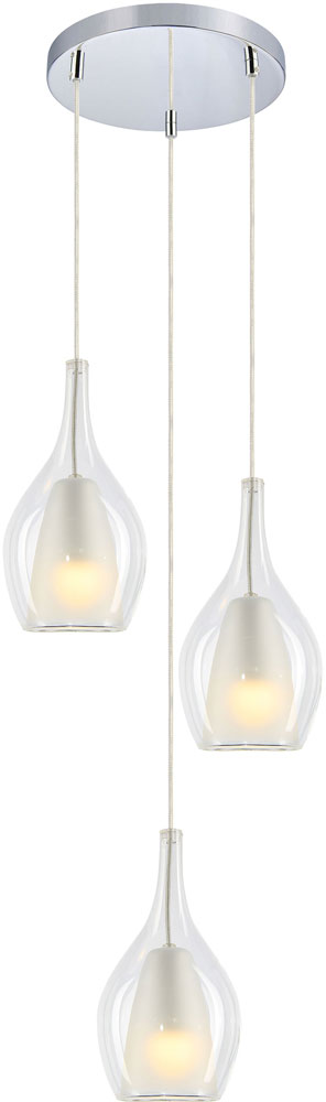 Mateo C37503CHCL Jericho Contemporary Chrome Multi Drop Lighting ...
