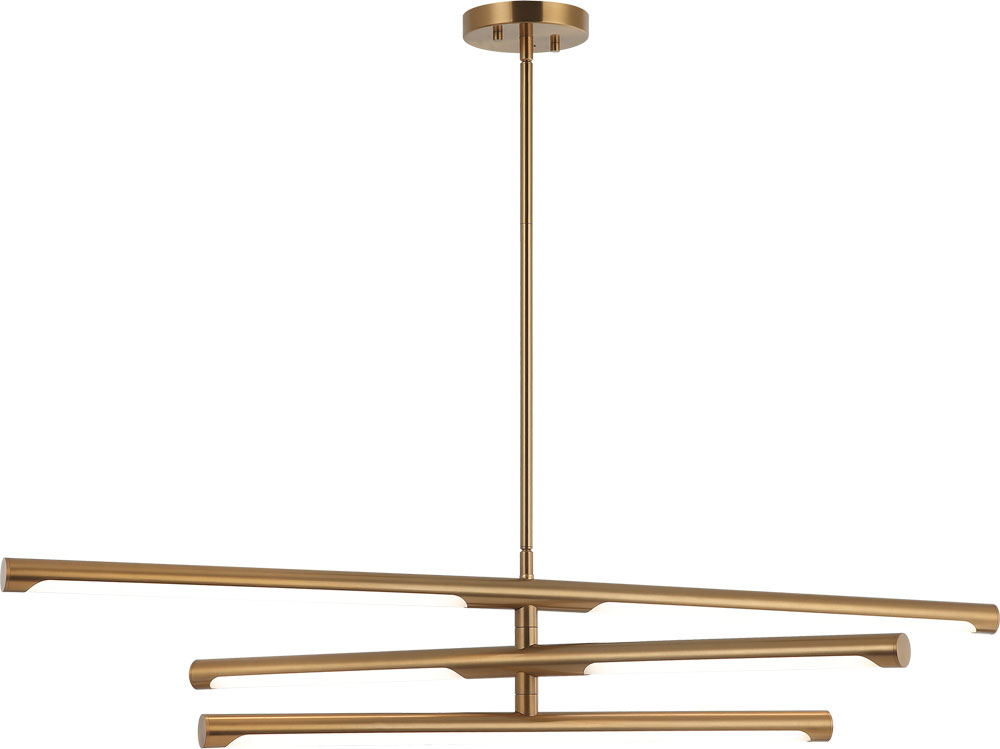 Matteo C31490AG Novelle Modern Aged Gold Brass LED 36" Kitchen Island ...