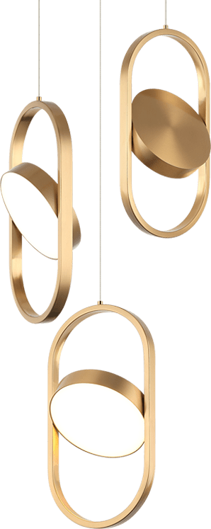 Matteo C32303AG Kennedy Modern Aged Gold Brass LED Multi Drop Lighting ...