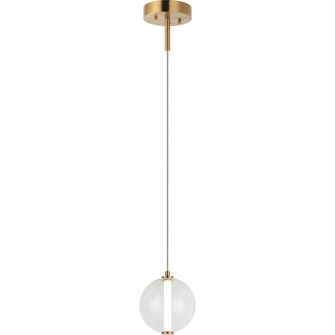 Matteo C69601AGCL Belange Modern Aged Gold Brass LED Mini Pendant Light ...