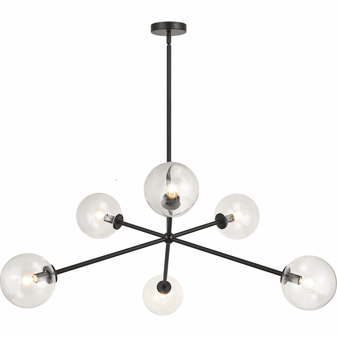 Matteo C81706BKCL Novo Contemporary Black Chandelier Light - MTO-C81706BKCL