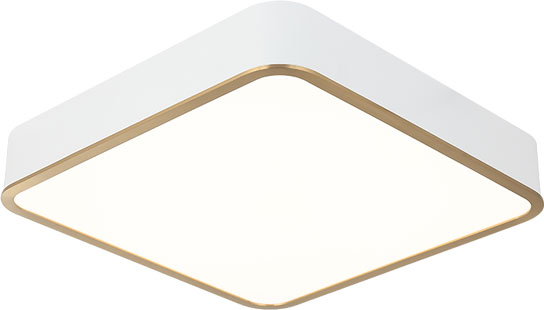 Matteo M10545WHAG Ainslay Modern White / Aged Gold Brass LED 15 ...