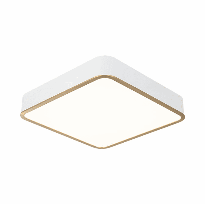 Matteo M10545WHAG Ainslay Modern White / Aged Gold Brass LED 15 ...