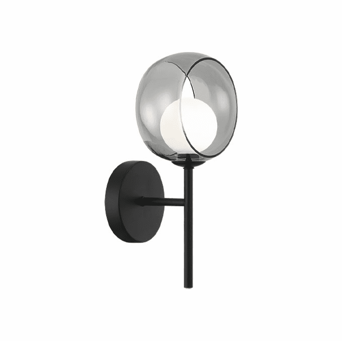 Matteo W60601BKSM Delcia Modern Black LED Wall Lamp - MTO-W60601BKSM