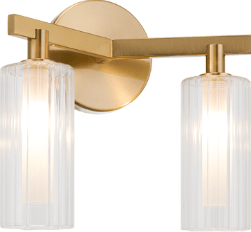 Matteo W60802AG Kristof Aged Gold Brass 2-Light Bathroom Light Sconce ...