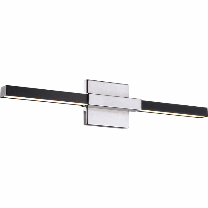Matteo W64721MBCH Lineare Modern Matte Black & Chrome LED Bath Light ...