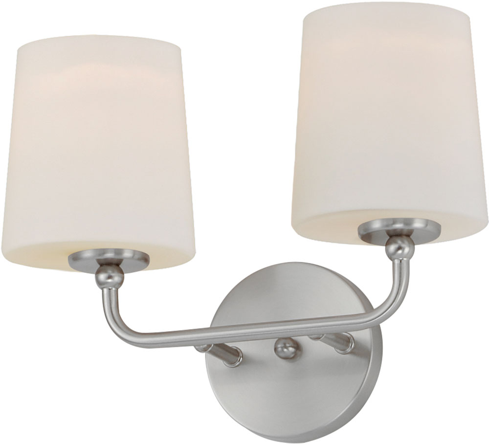 Maxim 12092SWSN Bristol Satin Nickel 2-Light Wall Light Fixture - MAX ...