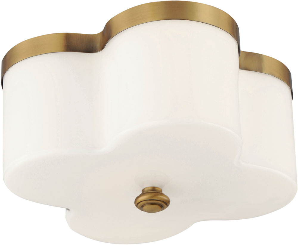 Maxim 12240WTNAB Clover Contemporary Natural Aged Brass Home Ceiling ...