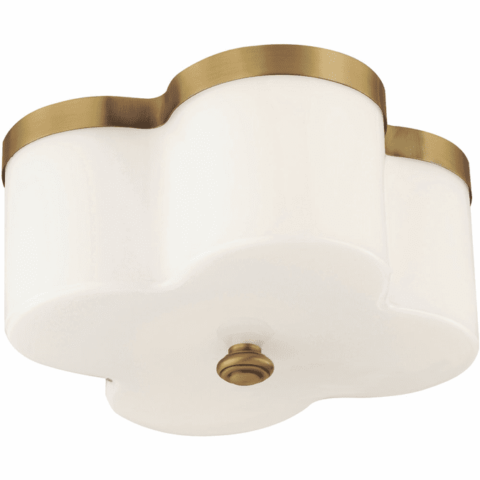 Maxim 12240WTNAB Clover Contemporary Natural Aged Brass Home Ceiling ...