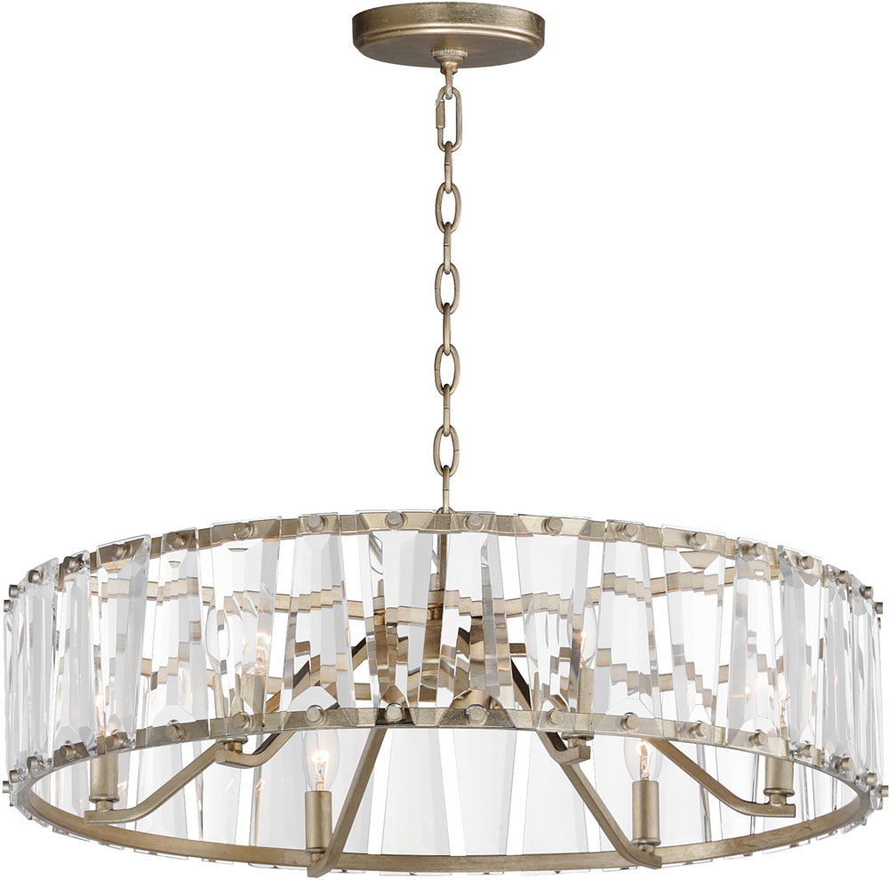 Maxim 21866BCGS Odeon Contemporary Golden Silver 27" Drum Pendant ...