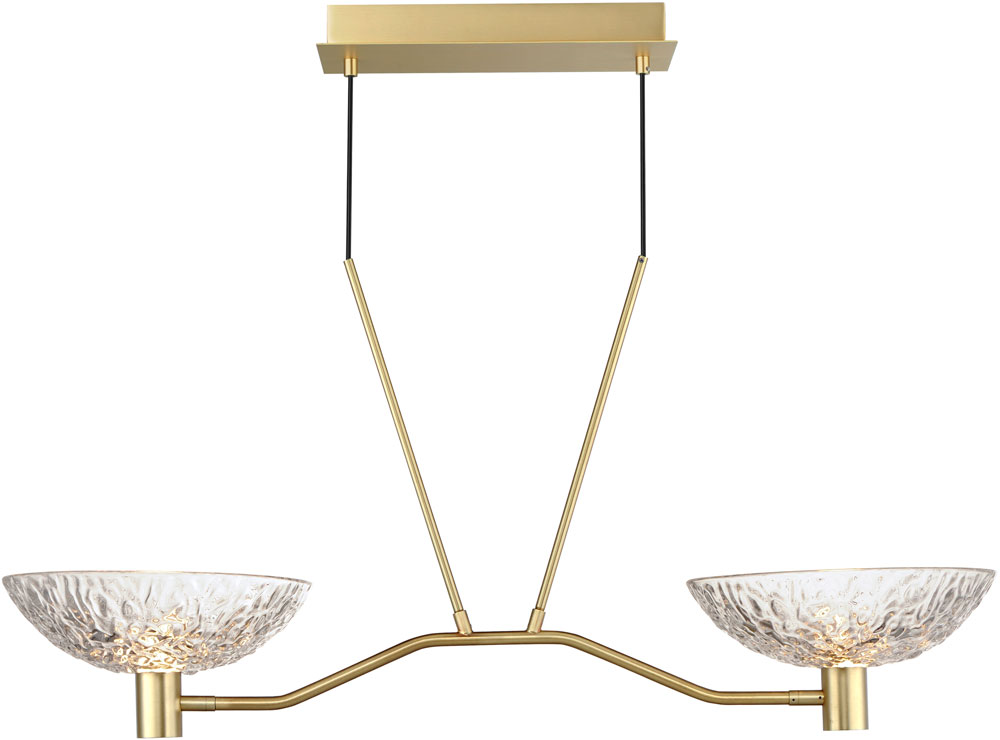 Maxim 24982TCSBR Metropolis Modern Satin Brass LED Kitchen Island ...