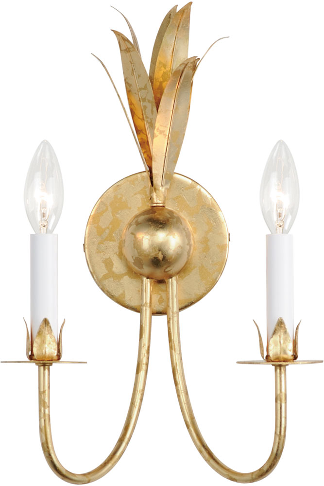 Maxim 2882GL Paloma Gold Leaf Wall Light Fixture - MAX-2882GL