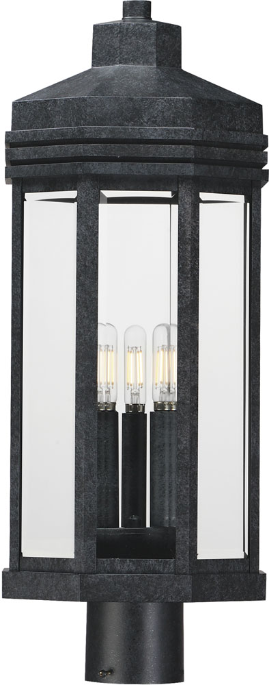Maxim 30220CLBKP Wright Contemporary Black Patina Outdoor Post Lighting ...