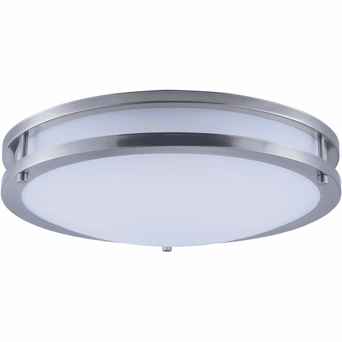Maxim 55544WTSN Linear Contemporary Satin Nickel LED 16" Flush Ceiling ...