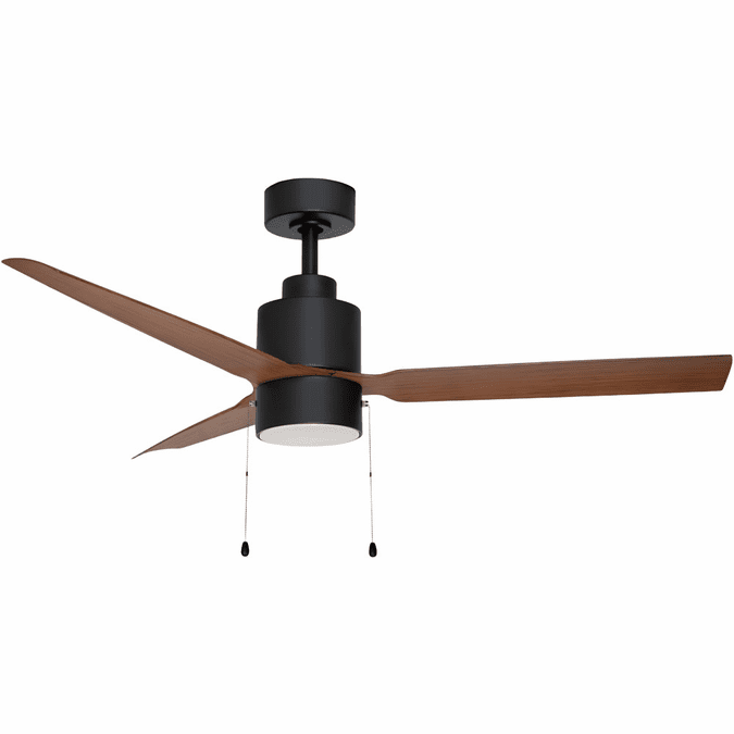 Maxim 88707BKWN Falcon Contemporary Black / Walnut LED 52" Ceiling Fan ...