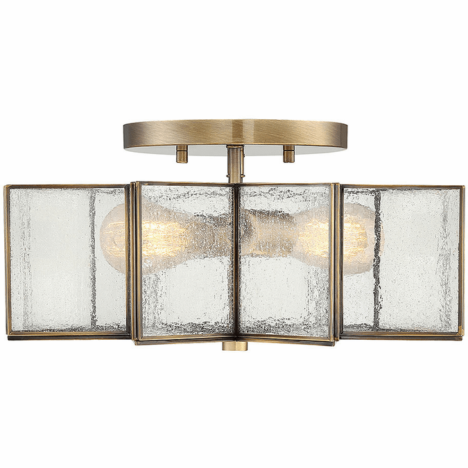 Meridian M60004NB Modern Natural Brass Ceiling Light Fixture - MER-M60004NB