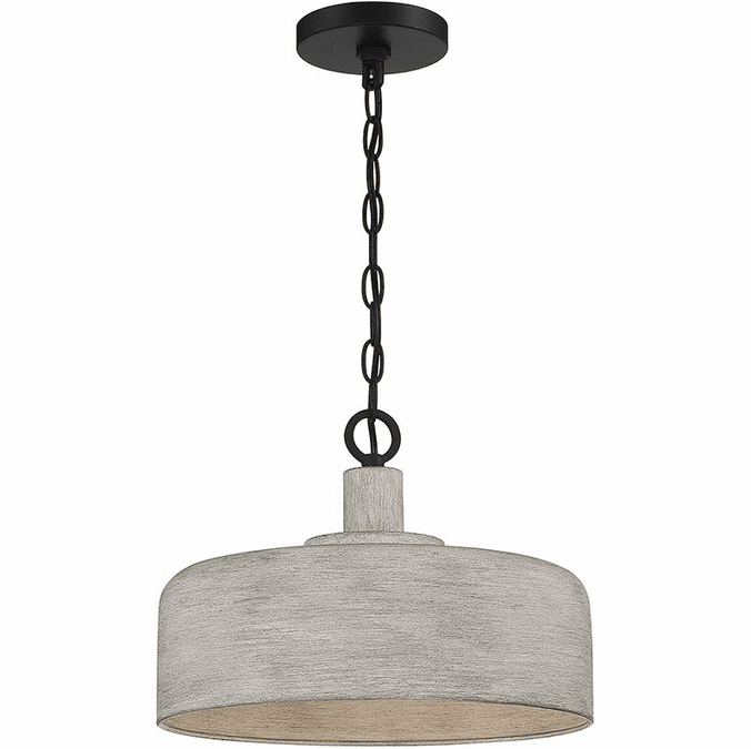 Meridian M70103WGBK Modern Weathered Gray Drop Ceiling Lighting - MER ...