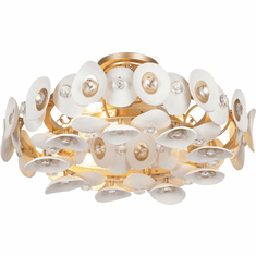 Metropolitan N1868-760 Niu Modern Coconut Shell Gold and White ...