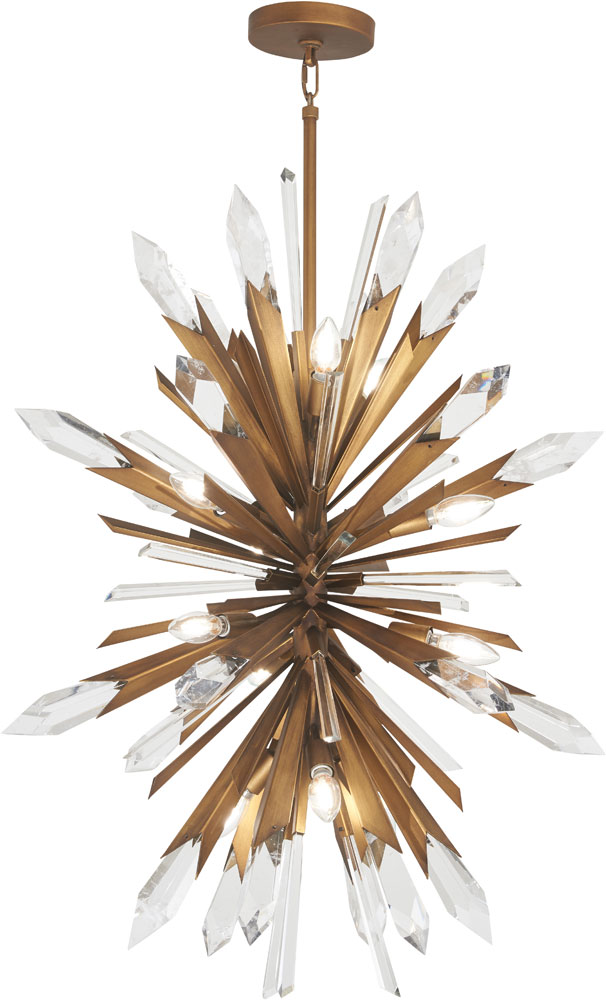 Metropolitan N1947-739 Elsa Modern Painted Gold Pendant Lighting ...