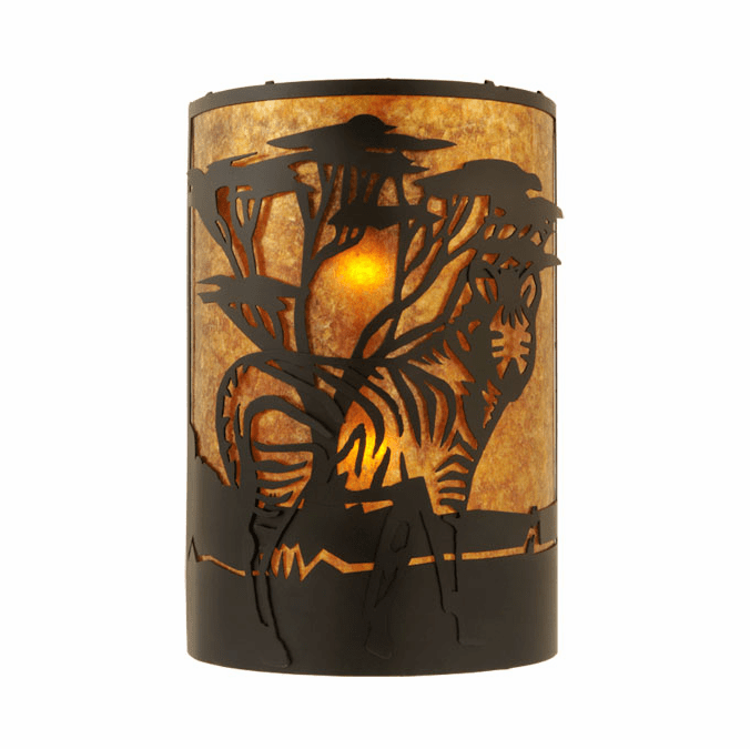 Meyda Custom 130872 Zebra 18 Inch Tall Wall Mounted Lamp - Right ...