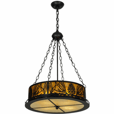 Meyda Custom 14188 Mountain Pine Country Antique Copper / Silver Mica ...