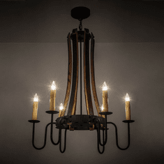 Meyda Custom 157547 Barrel Stave Madera Contemporary Costello Black ...