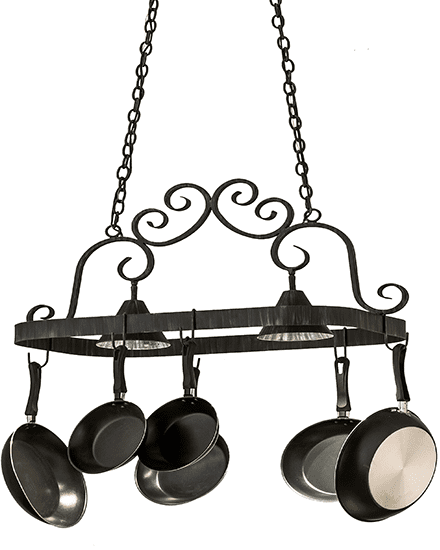 Meyda Custom 166119 Elana Black Pot Rack - CUSTOM-MEY-166119