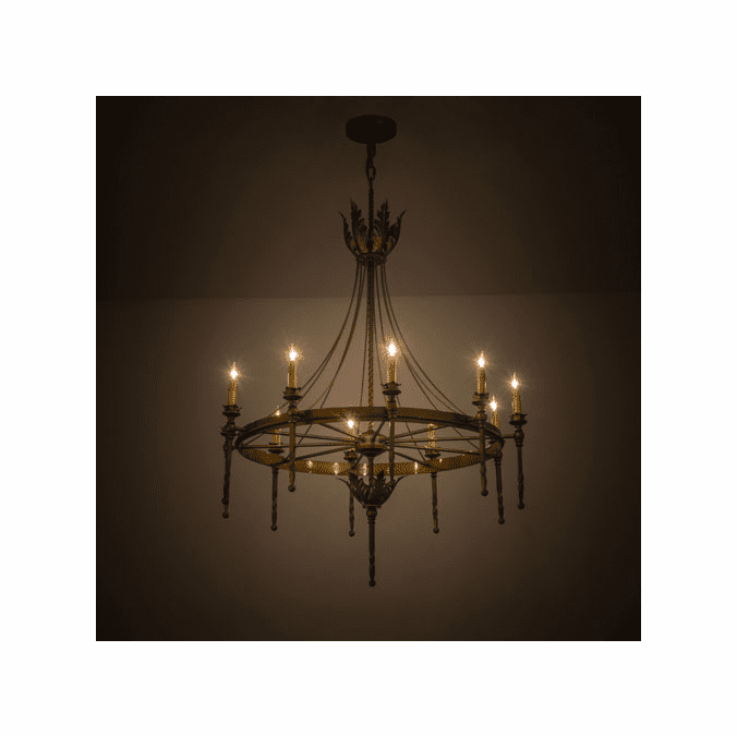 Meyda Custom 172362 Amaury Buttered Brass Chandelier Lighting - CUSTOM ...