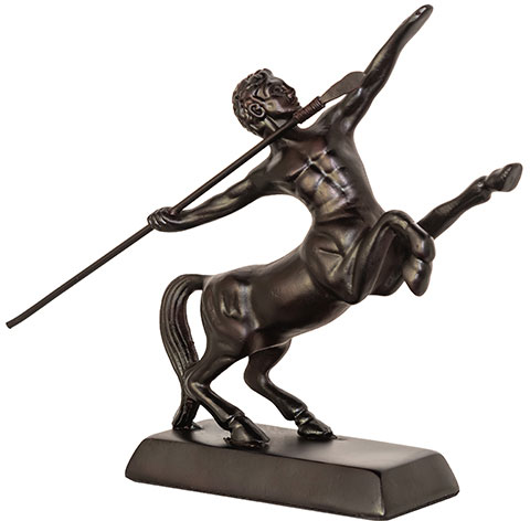 Meyda Lighting 174204 Centaur Contemporary Black Metal Centaur Statue ...