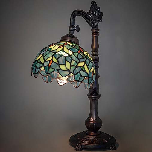 Meyda Lighting 244783 Nightfall Wisteria Tiffany Mahogany Bronze Task ...