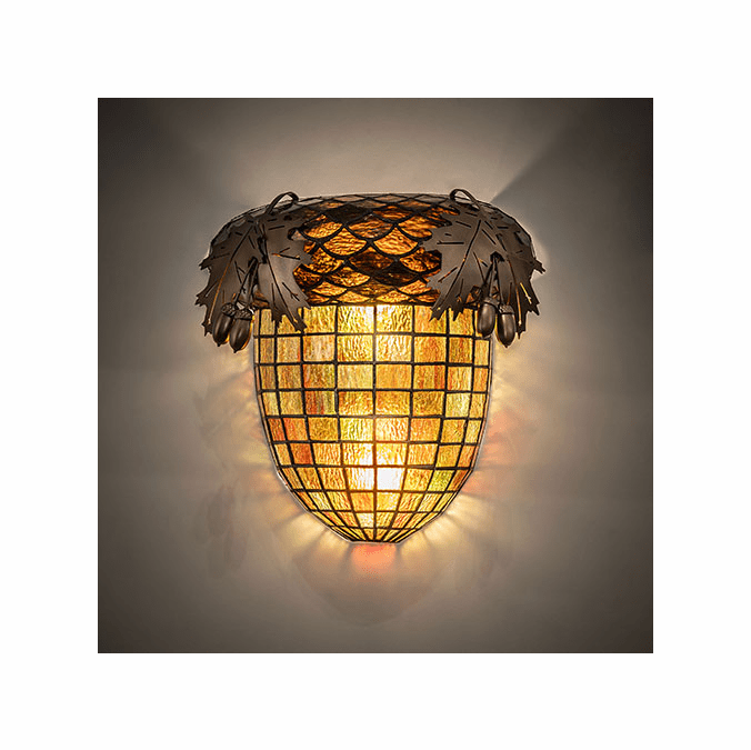 Meyda Lighting 246867 Oak Leaf & Acorn Wall Lighting Sconce - CUSTOM ...