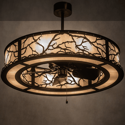 Meyda Custom 247650 Branches Modern Antique Copper Home Ceiling Fan ...