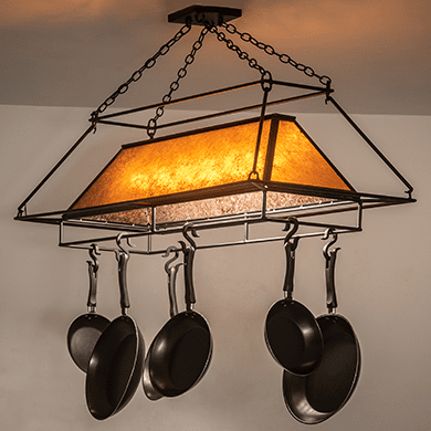 Meyda Custom 250947 Contemporary Black Pot Rack - CUSTOM-MEY-250947