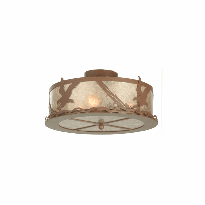 Meyda Custom 254763 Strike of the Eagle Country Rust LED Flush Mount ...