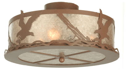 Meyda Custom 254763 Strike of the Eagle Country Rust LED Flush Mount ...