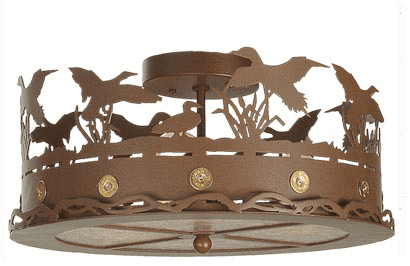 Meyda Custom 254833 Ducks in Flight Country Rust LED Home Ceiling ...