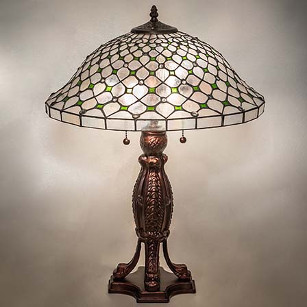 Meyda Lighting 258910 Diamond & Jewel Tiffany Mahogany Bronze Table ...
