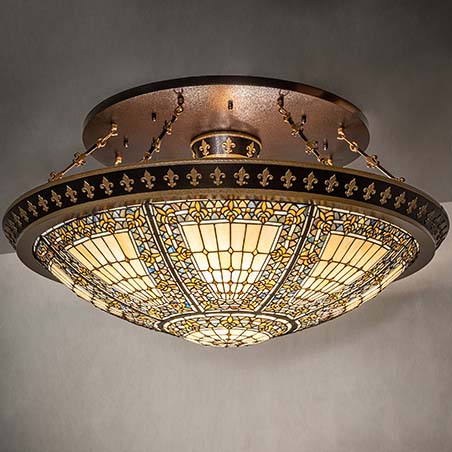 Meyda Custom 259026 Fleur-de-lis Tiffany Ceiling Light Fixture - CUSTOM ...